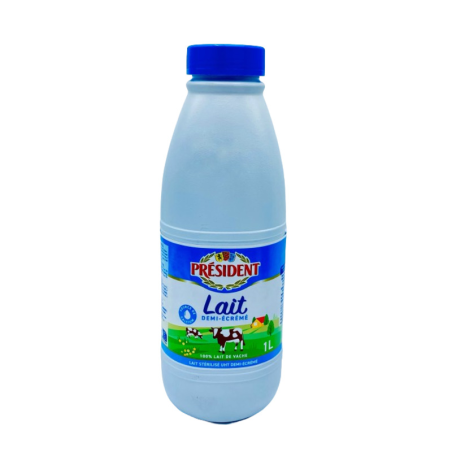 Président lait 1/2 écrémé UHT 1L
