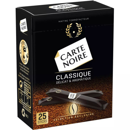 CARTE NOIRE café soluble 25 sticks