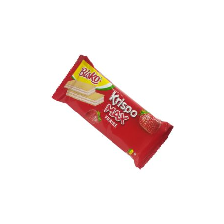 Bisko Krispo Max gaufrette fourrée à la fraise 40 g