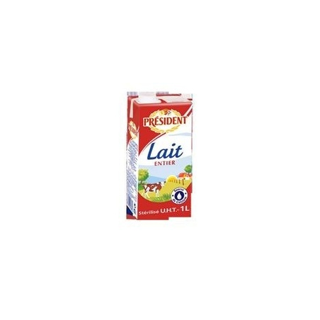 Président Lait Entier Brique 1L