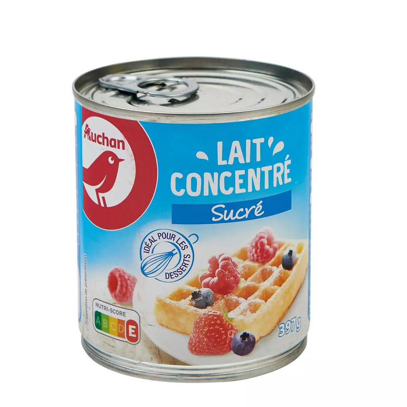 Auchan lait concentré sucré 397G