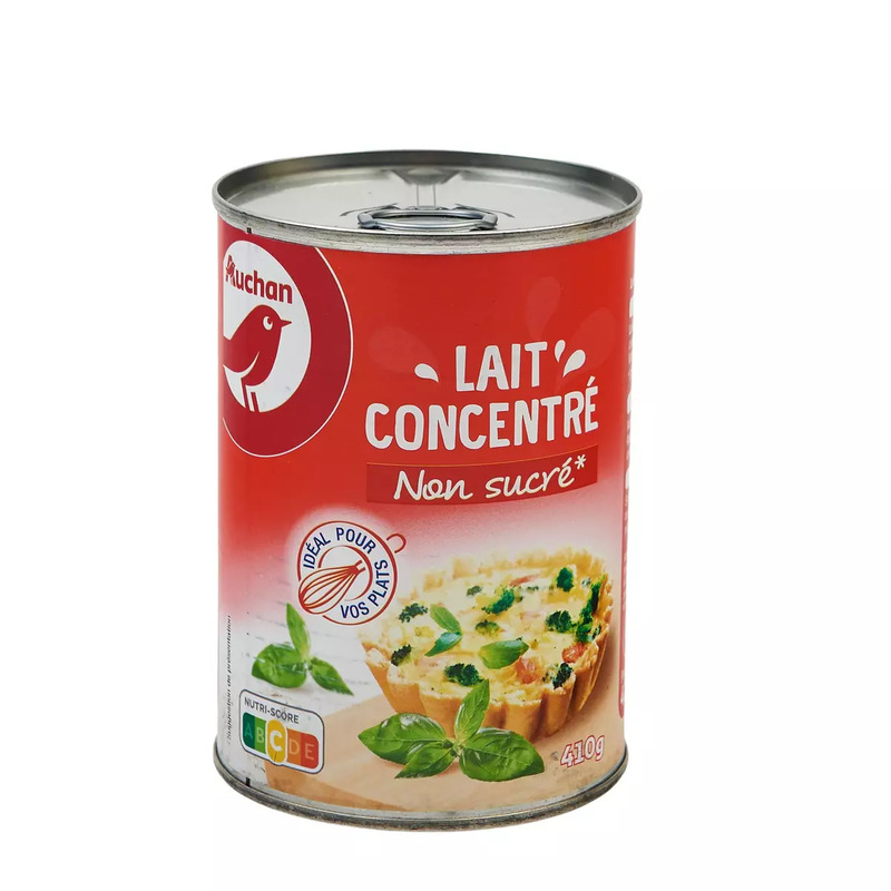 Auchan lait concentré non sucré 410G