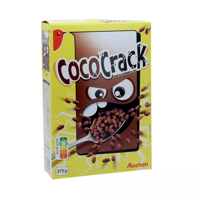 AUCHAN CocoCrack Céréales soufflées au chocolat 375g