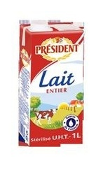 Président Lait Entier Brique 1L