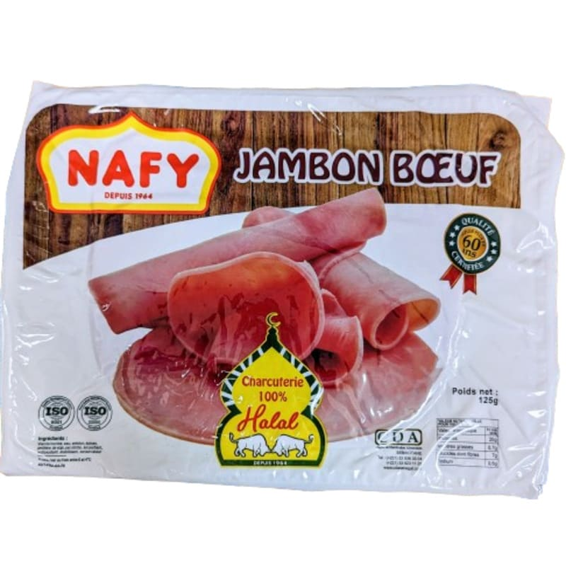 Nafy jambon de boeuf aux poivres 125g